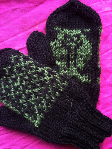Ravelry: Angry Owl -mittens pattern by Milla H.