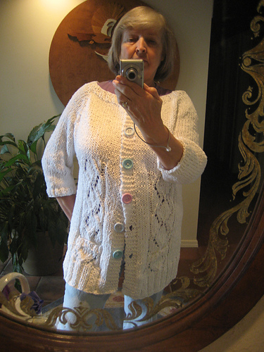 Ravelry: #74 Top-Down Long Lace Cardigan pattern by SweaterBabe