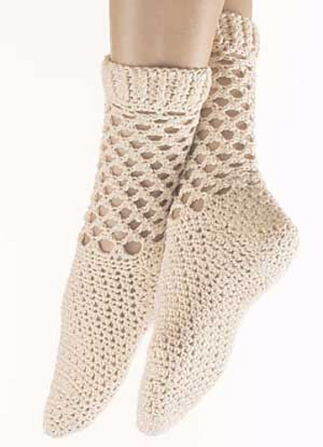 Ravelry: Fishnet Picot Socks pattern by Mary Jane Wood