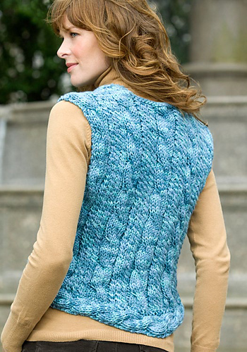 Ravelry: Knit Cabled Vest pattern by Lisa Gentry