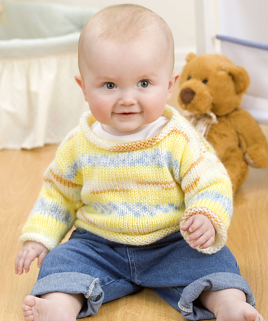 Ravelry: Pretty-n-Pink Baby Pullover/Simple Baby Pullover pattern by ...