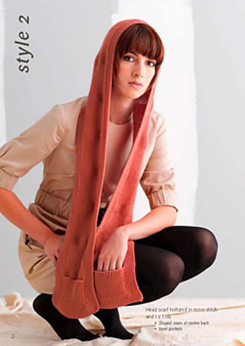 Ravelry: 2 - Head scarf textured with moss stitch and 1x1 rib pattern ...