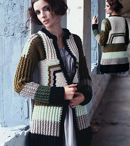 Ravelry: #25 Color Block Jacket pattern by James Coviello