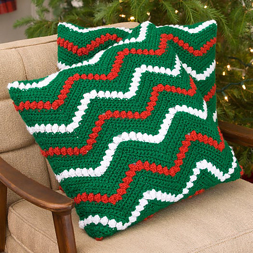 Ravelry: Christmas Ripple Pillows pattern by Marianne Forrestal