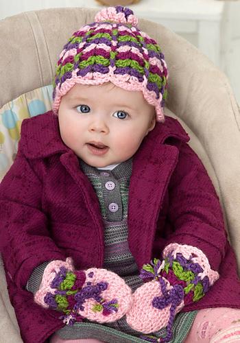 Ravelry: Scalloped Baby Hat and Mittens pattern by Mary Jane Protus
