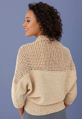 Ravelry: Glittery Shrug pattern by Lion Brand Yarn