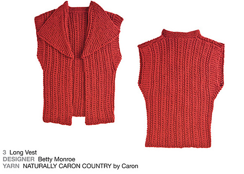 Ravelry: #03 Long Vest pattern by Betty Monroe