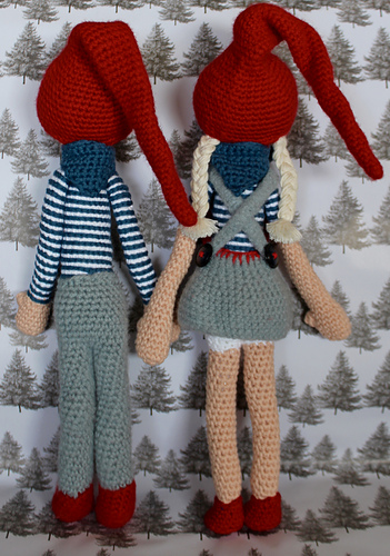Ravelry: Christmas Elf (Nisse) Boy and Girl pattern by Jo Blair