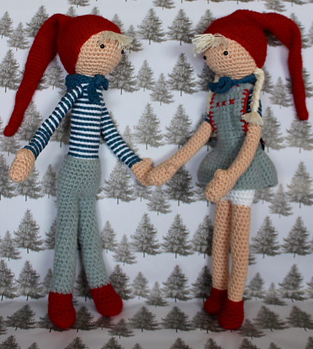 Ravelry: Christmas Elf (Nisse) Boy and Girl pattern by Jo Blair