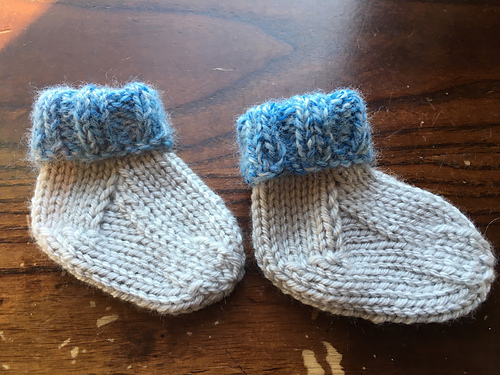 Ravelry: Basic Worsted Newborn Socks pattern by Lacie Zoller