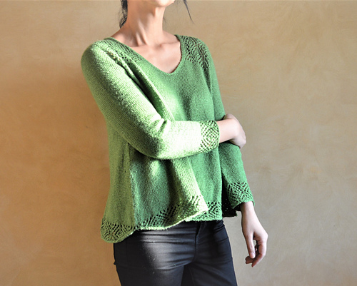 Ravelry: GINGA TOP - winter sky pattern by Yoko Johnston