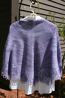 Ravelry: mkilcoyne's Semi-circular Shawl with Haruni Border