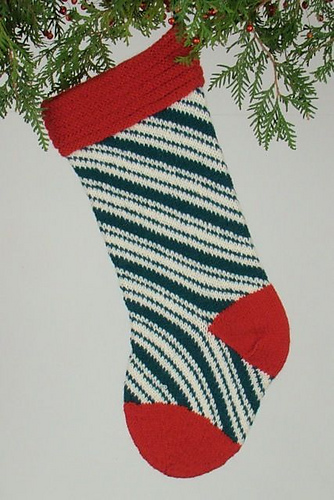 Ravelry: Candy Cane Christmas Stocking pattern by Judy Tollefson