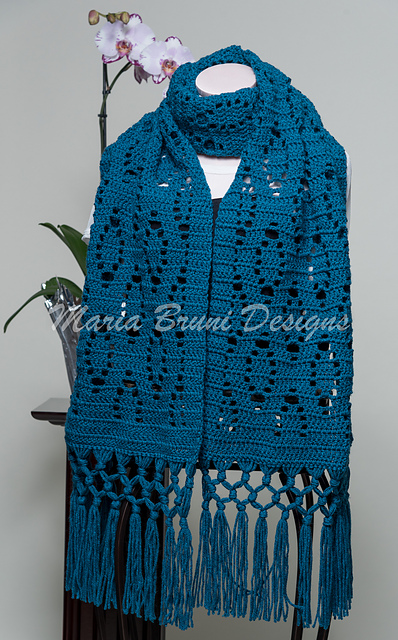 Ravelry: Mystic Rivers Shawl - Scarf pattern by Maria Bruni