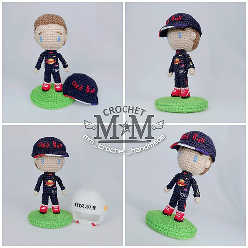 Ravelry: MAX VERSTAPPEN AMIGURUMI pattern by Mauren Martinez