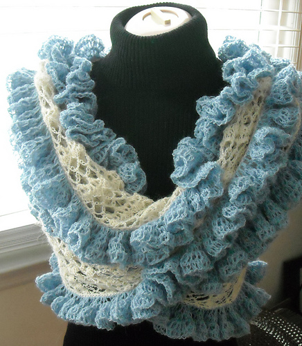 Ravelry: Ruffled Lace Scarf pattern by Maureen Basher
