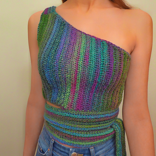 Ravelry: Livia One Shoulder Top pattern by Nadine Trieschmann