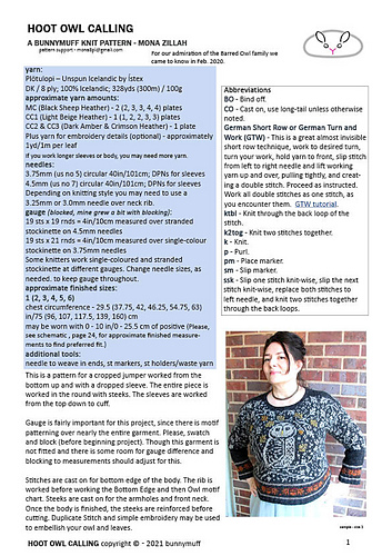Ravelry: Hoot-Owl Calling pattern by bunnymuff - Mona Zillah