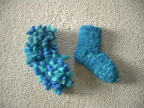 First Attempt at Thrummed Socks : r/knitting