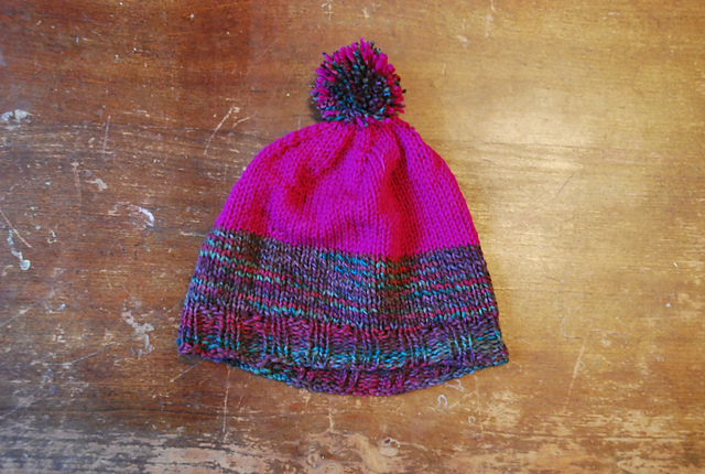 Ravelry: Slouchy Two-Color Hat pattern by Kitty Adventures