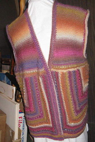Ravelry: Mochi Plus Mitered Square Vest pattern by Gail Tanquary