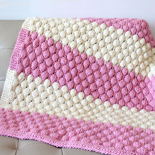 Ravelry: Chunky Bubble Stitch Blanket pattern by Kristen McDonnell