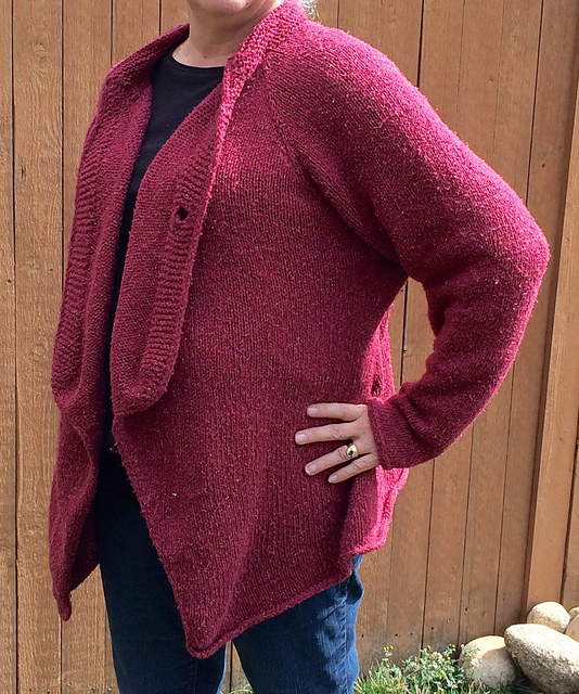 Ravelry: Ski Town Draped Sweater pattern by Cathy Miller