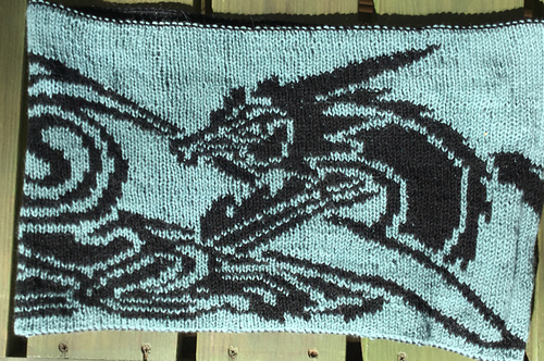 Ravelry: Celtic Flame Dragon Cowl pattern by Tania Richter