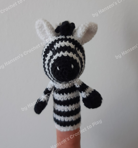 Ravelry: Keisha the Zebra Finger Puppet pattern by Maiken Hansen