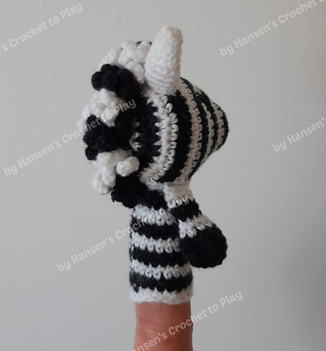 Ravelry: Keisha the Zebra Finger Puppet pattern by Maiken Hansen