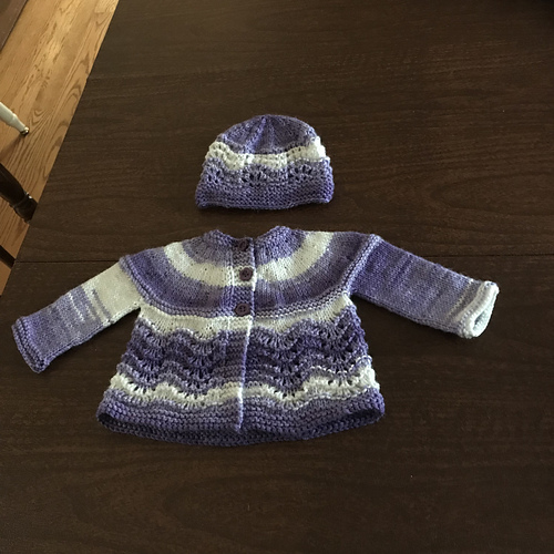 Ravelry: Old Shale Lace Baby Top and Cardigan pattern by marianna mel