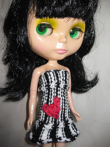 Ravelry: Blythe or Monster High Doll Humbug Heart Dress pattern by Mrs ...