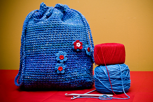 Ravelry: Beginners Crochet Project Bag pattern by Alicia Robichaud