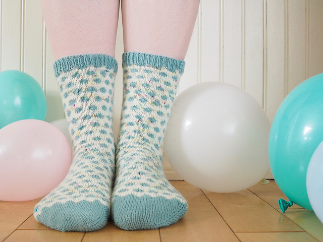 Ravelry: Polka Dot Party Socks pattern by Leah B. Thibault
