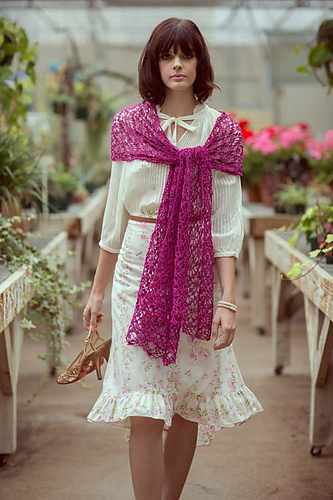 Ravelry: Pink Zazzle Shawl pattern by Yumiko Alexander
