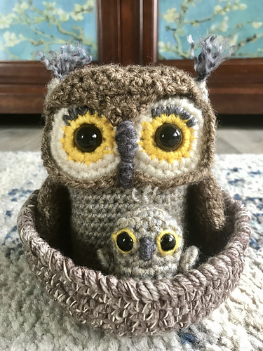 Ravelry: Owl with Hatching Owlet pattern by Laura Sutcliffe