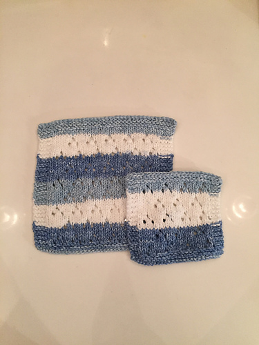 Ravelry: Apple of my Eyelet Wash Set pattern by Margo Terry