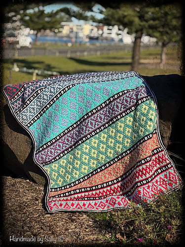 Ravelry: Geo Groove Mosaic Afghan pattern by Ana Morais Soares