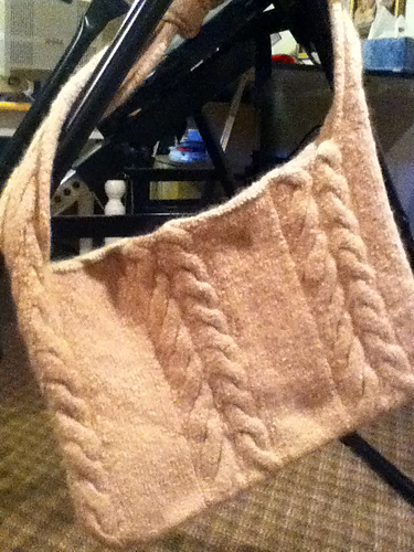 Ravelry: Felted Cable Bag #143 pattern by Patons
