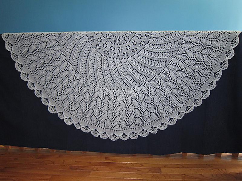 Ravelry: EZ 100th Anniversary PI Shawl: Camping pattern by Mwaa Knit