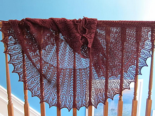 Ravelry: EZ 100th Anniversary PI Shawl: Gull Wings pattern by Mwaa Knit