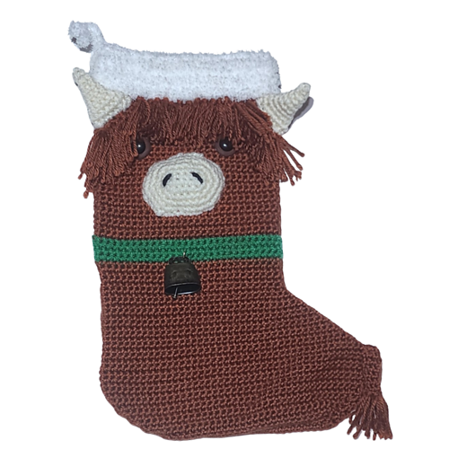 Ravelry: Highland Cow Christmas Stocking pattern by Lisa Ferrel
