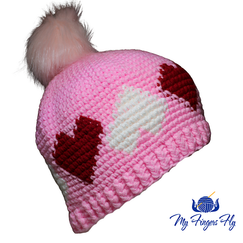 Ravelry: Topsy Turvy Hearts Beanie pattern by Lisa Ferrel