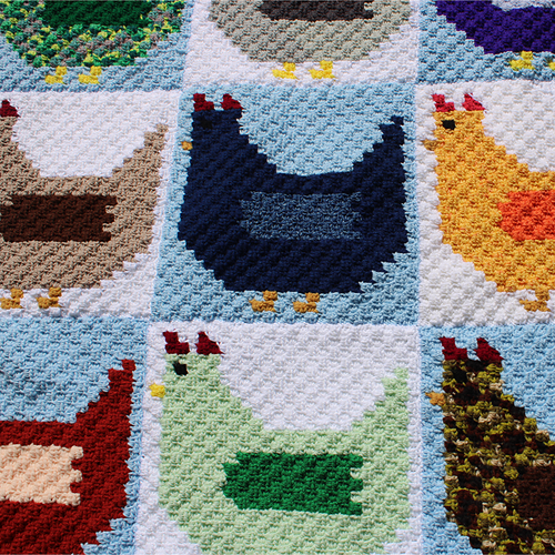 Ravelry: Chicken C2C Afghan pattern by Lisa Ferrel
