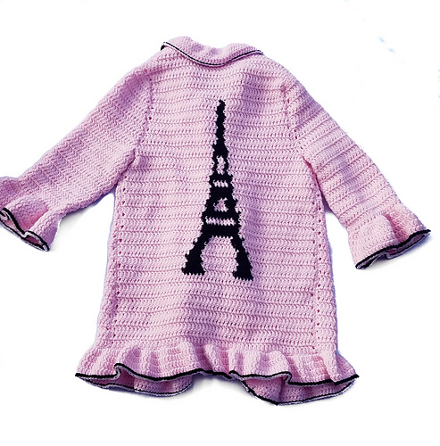Ravelry: Eiffel Tower Girl's Sweater pattern by Lisa Ferrel