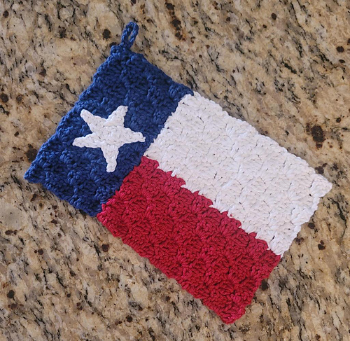 Ravelry: Texas Flag Potholder pattern by Lisa Ferrel