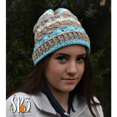 Ravelry: Woven Shells Hat pattern by Sweet Potato 3