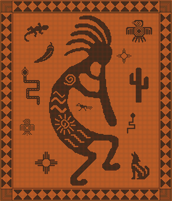 Ravelry: Kokopelli Mosaic Blanket pattern by Natalie Caruso