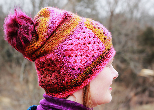 Ravelry: Ferris Wheel Boho Granny Square Hat pattern by Tonya Bush
