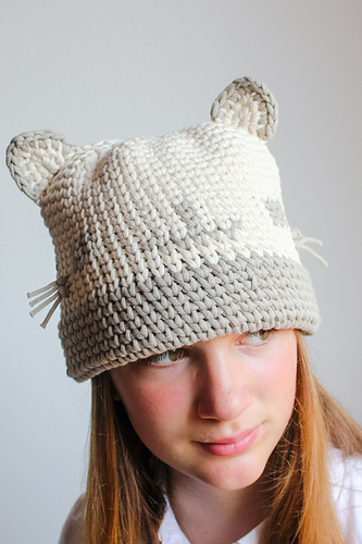 Ravelry: Kitty Cat Face Hat pattern by Tonya Bush